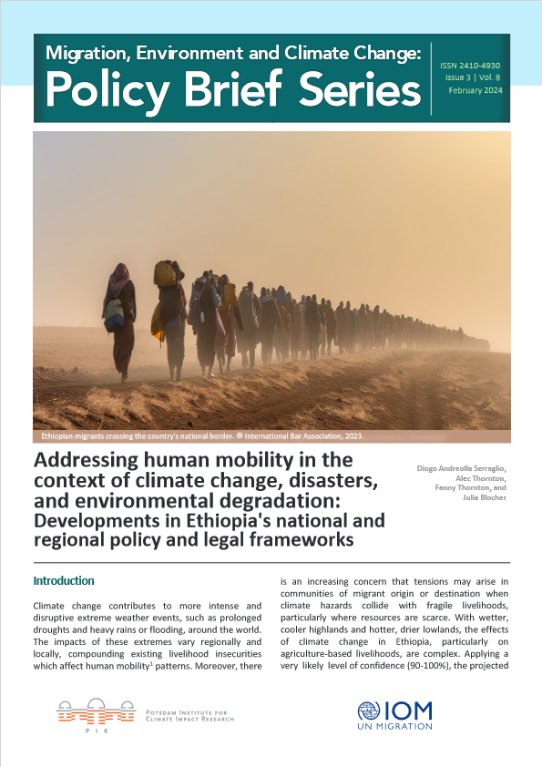 Policy Brief: How does law and policy respond to climate-linked migration in Ethiopa - advances ...